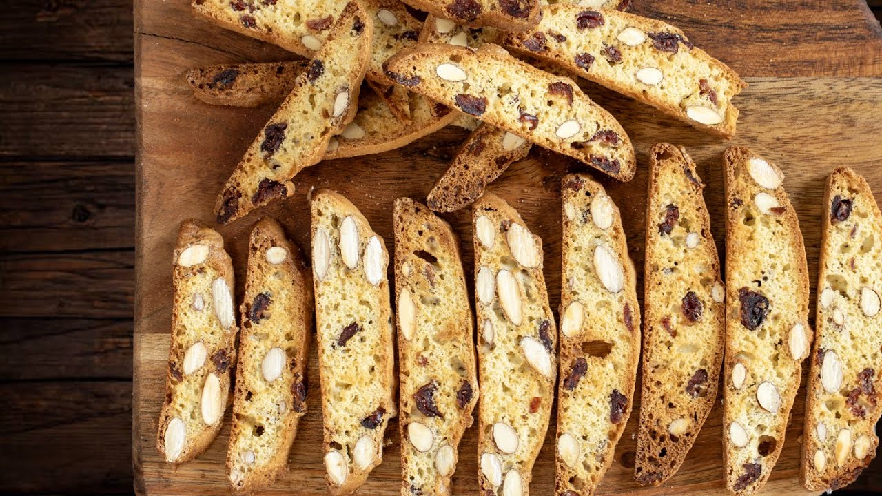 Almond and cranberry Biscotti Recipe | Recipe - YouTube