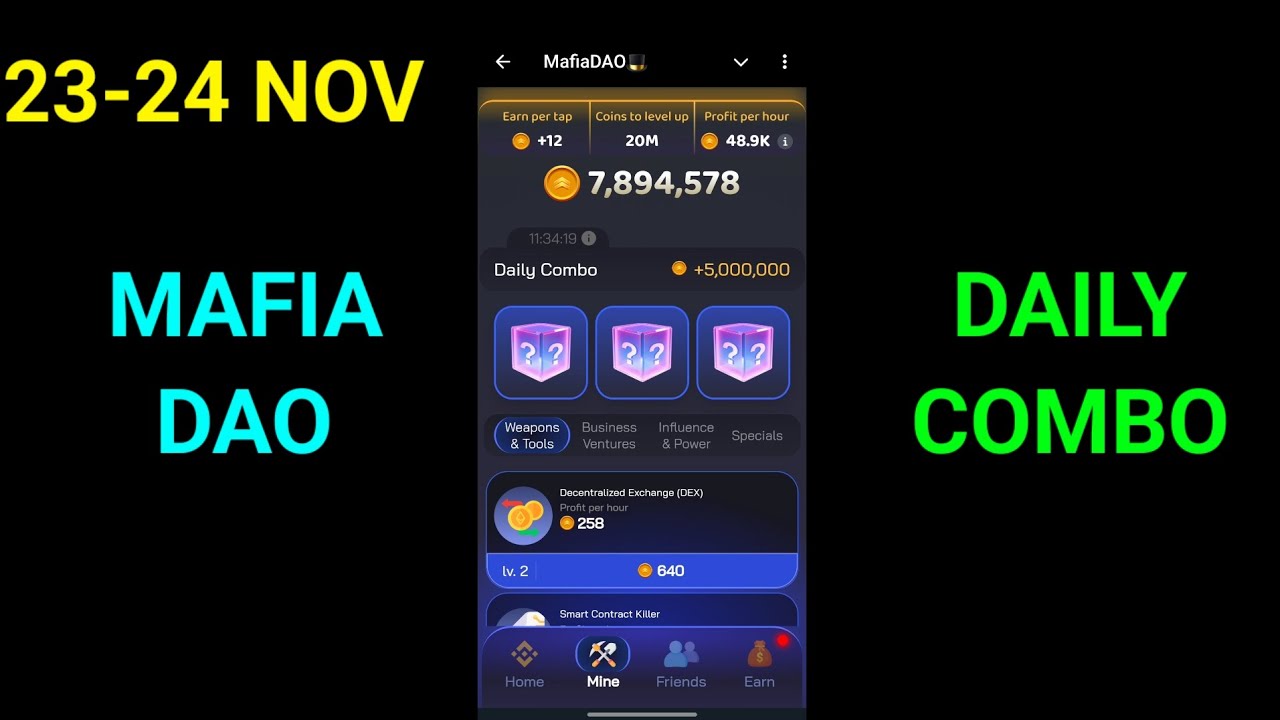 Mafia Dao daily riddle 23 - 24 November | daily riddle mafia dao ...