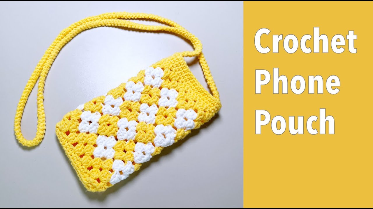 How to Crochet Handphone Bag Phone Pouch - YouTube