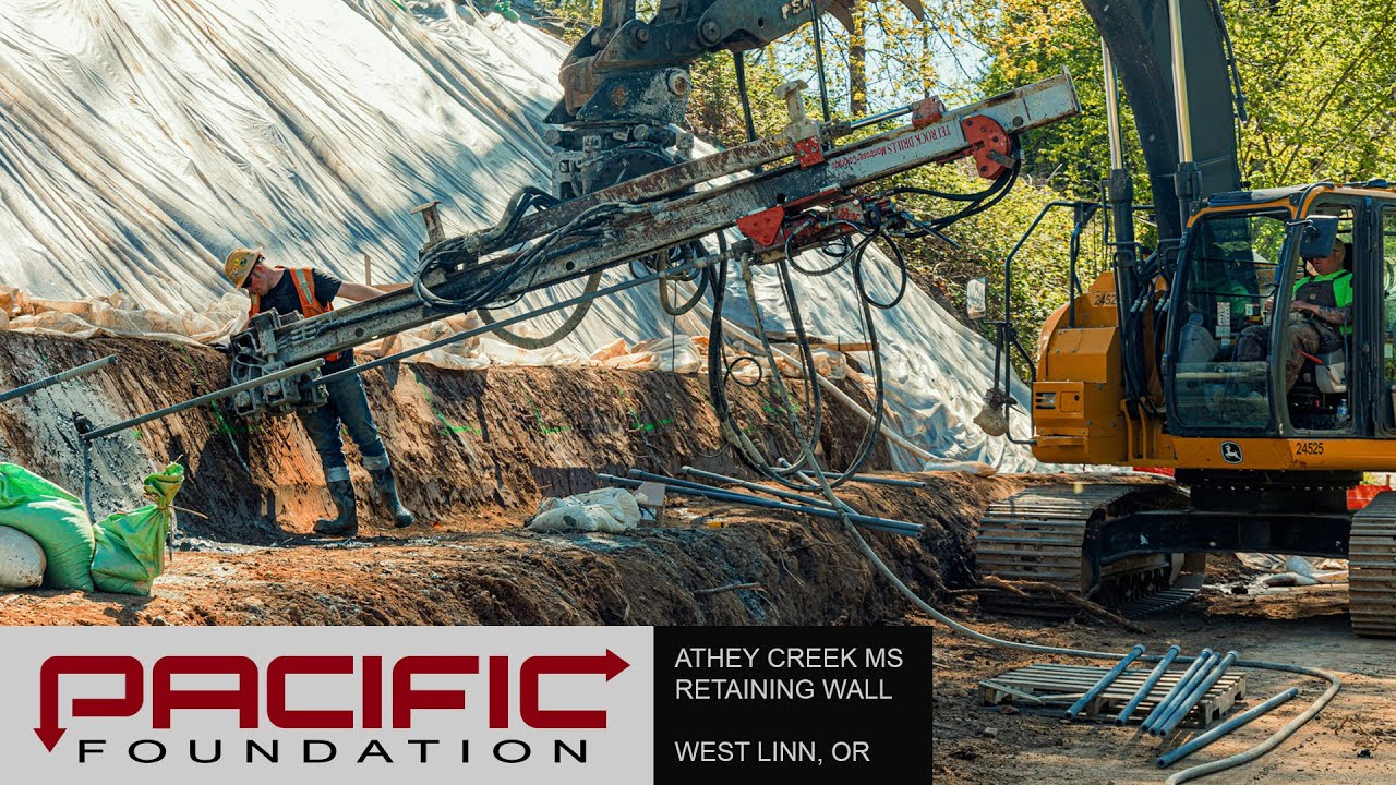 Pacific Foundation | Willamette Drive Geoblock & Soil Nail Wall ...