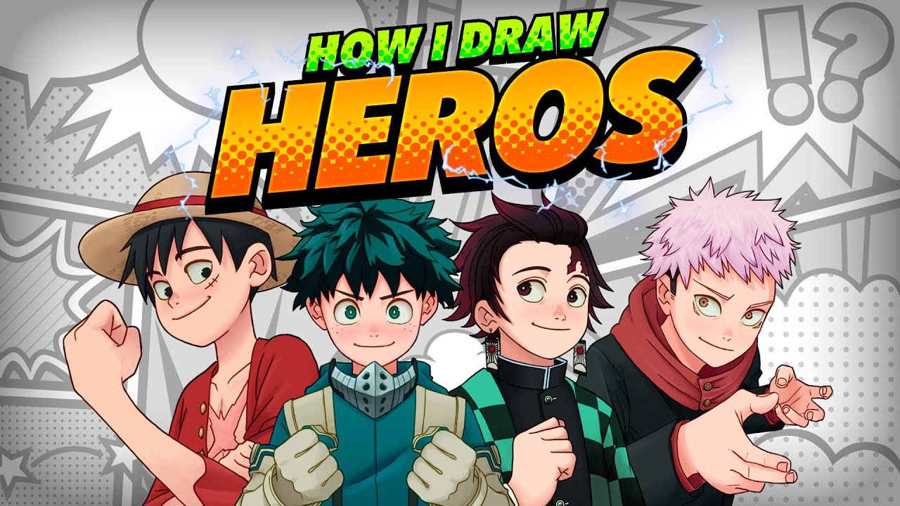 Demon Slayer&ONE PIECE&JUJUTSU KAISEN&My Hero Academia /HOW I DRAW ...