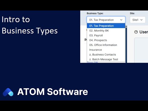 Intro to Business Types in ATOM Software - YouTube