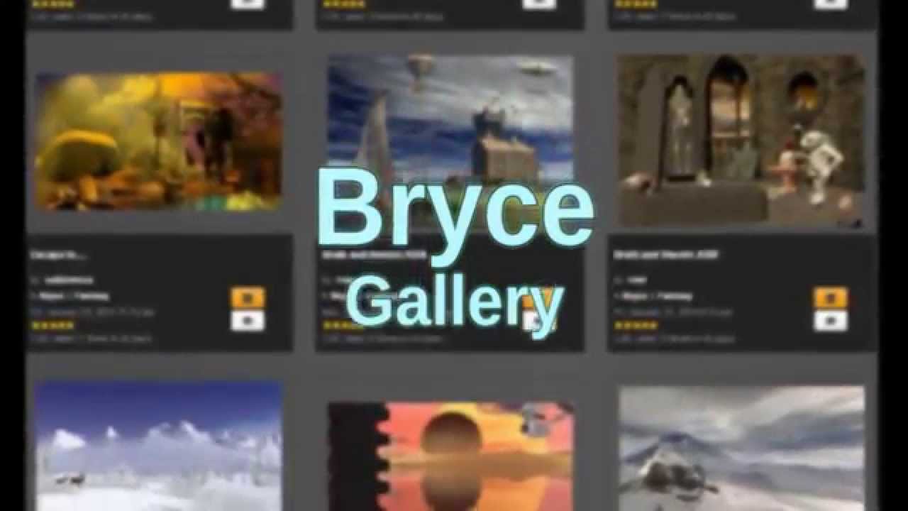 Renderosity's "Gallery of the Week" - Bryce Gallery - YouTube