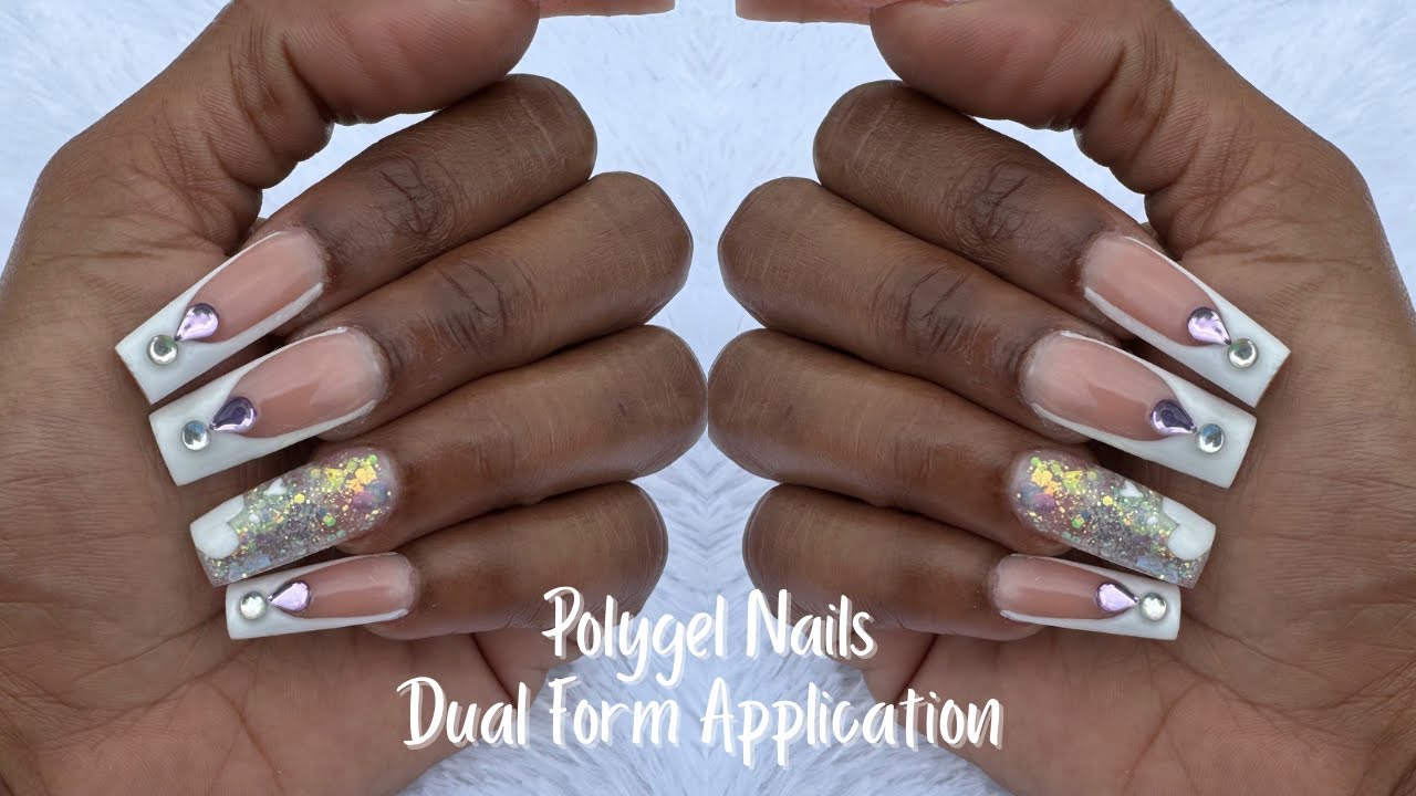 Trying Polygel with Dual Forms | Polygel Nail Tutorial ...