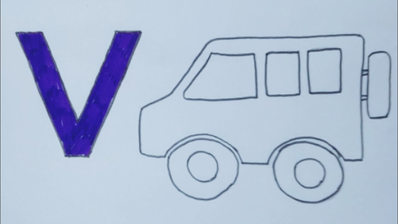 V For Van; Alphabet Colouring #Alphabet #Abcdef #learnwithchikubunty # ...
