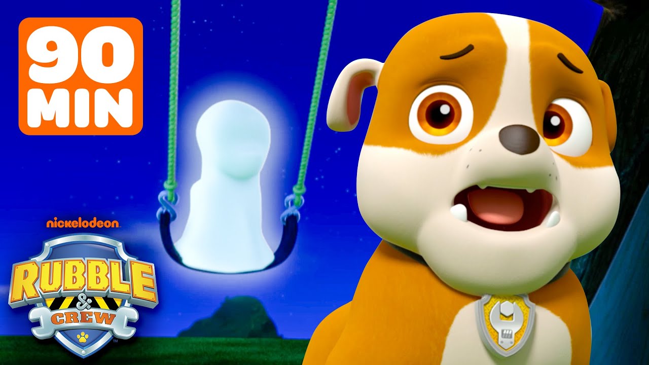 Rubble Finds a Spooky Ghost on Halloween! w/ PAW Patrol | 90 Minute ...