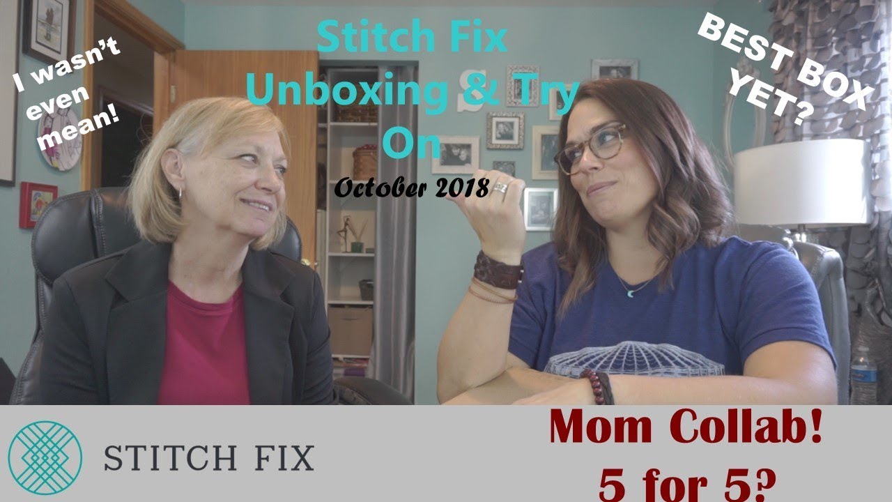 Stitch Fix Box Unboxing and Try On - Mom Collab - Oct 2018 - YouTube