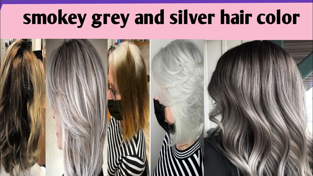 Smokey grey hair color|How to achieve silver grey hair shade|Smokey ...