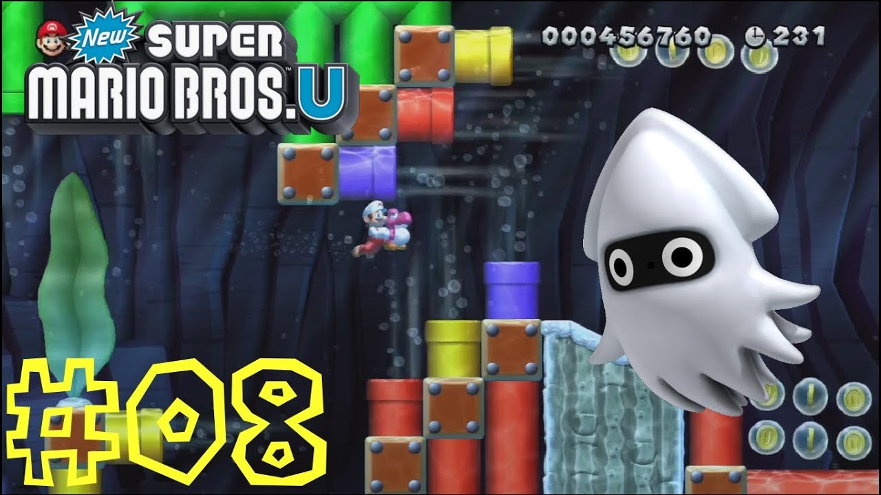 New Super Mario Bros. U -- Acorn Plains-Blooper: Blooper's Secret Lair ...