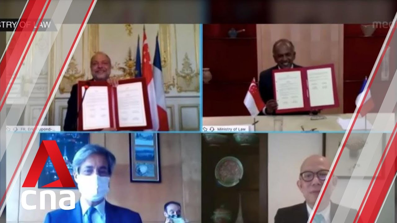 Singapore and France sign mutual legal assistance treaty - YouTube
