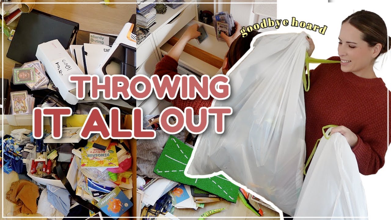 THROWING EVERYTHING OUT IN 2024 / Decluttering, Organizing, & Cleaning ...