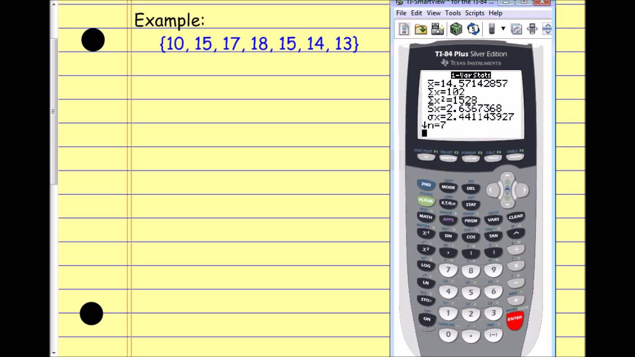 Statistical Measures Using the Calculator - YouTube