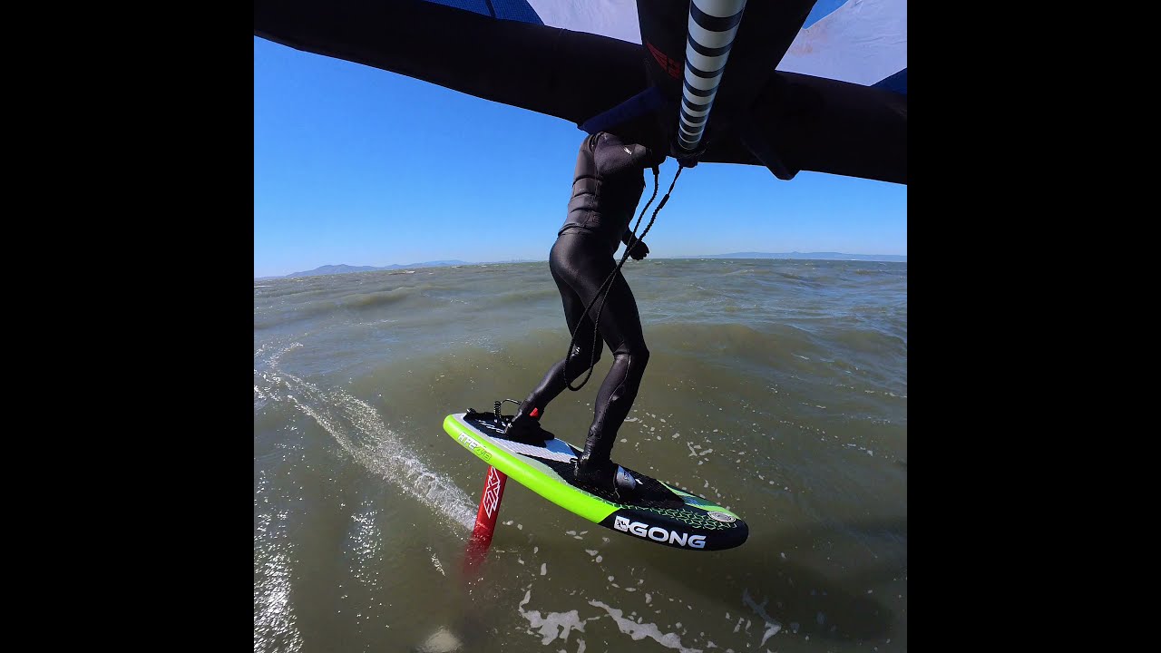 Wing foil - riding swell in 3rd Avenue Channel, Axis 980 HPS - YouTube