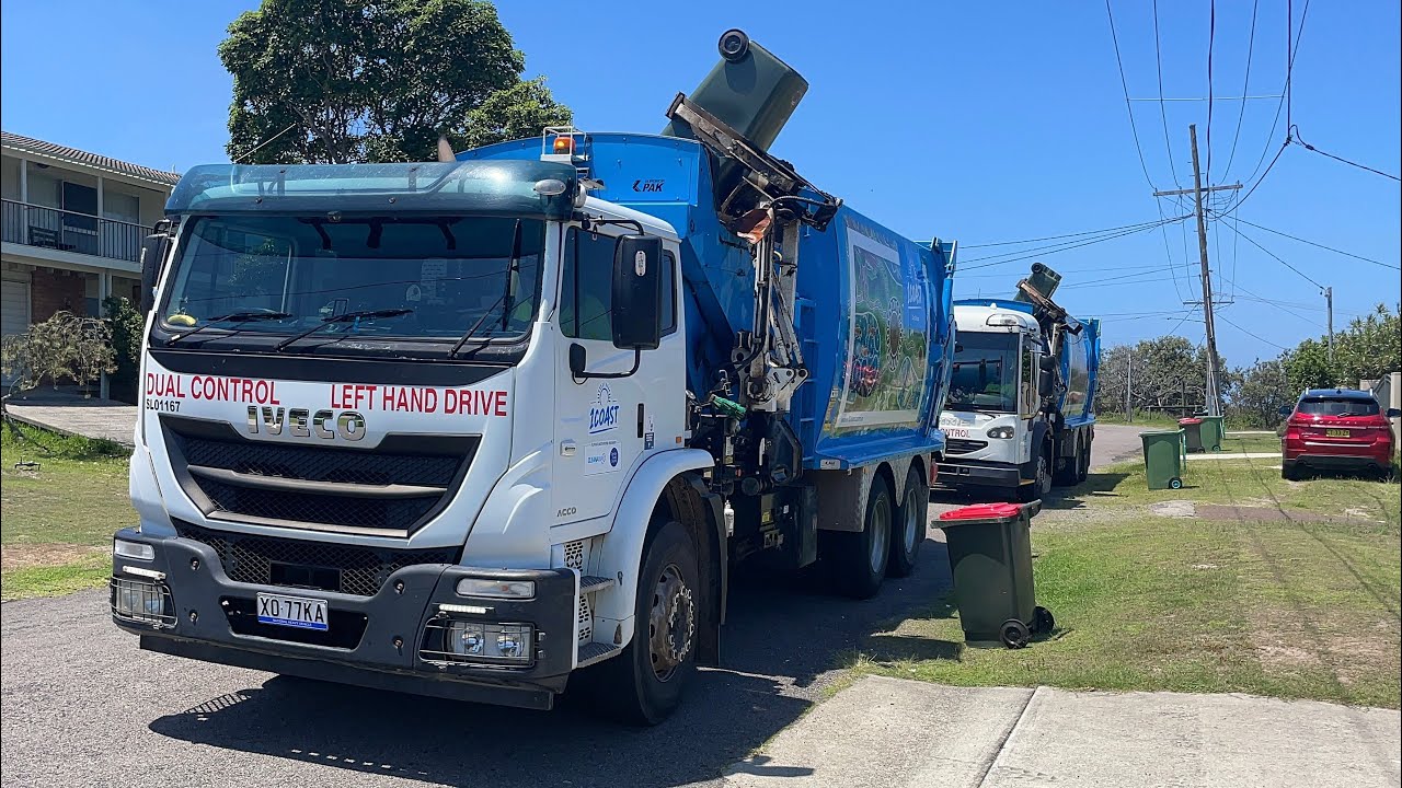 Central Coast Garbage & Greens - Double Garbo Action - YouTube
