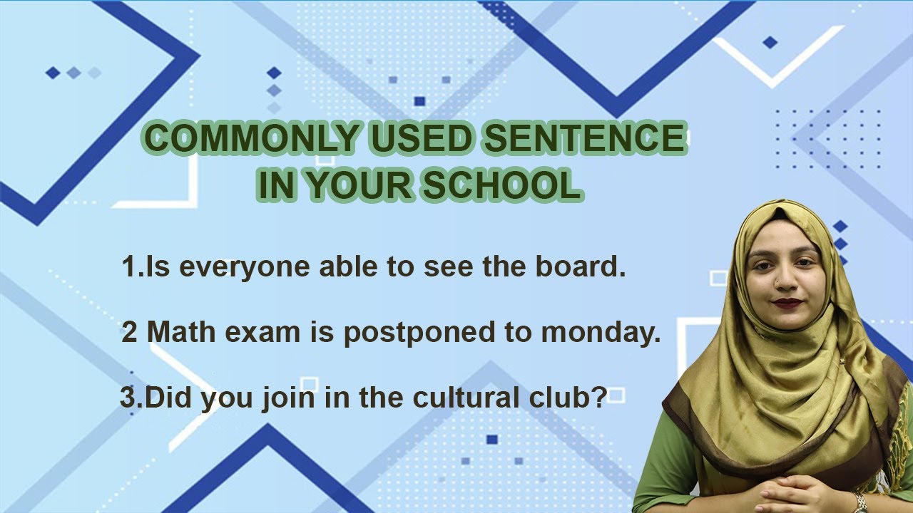 Learn Common use of Sentences in School - YouTube