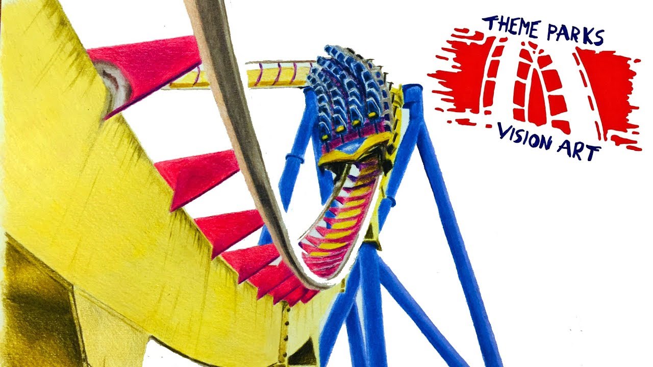 Drawing Nitro Six Flags Great Adventure - YouTube