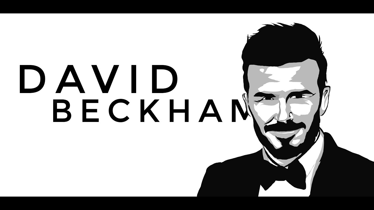 vector art tutorial-1|Monochrome| Drawing| DAVID BECKHAM | - YouTube