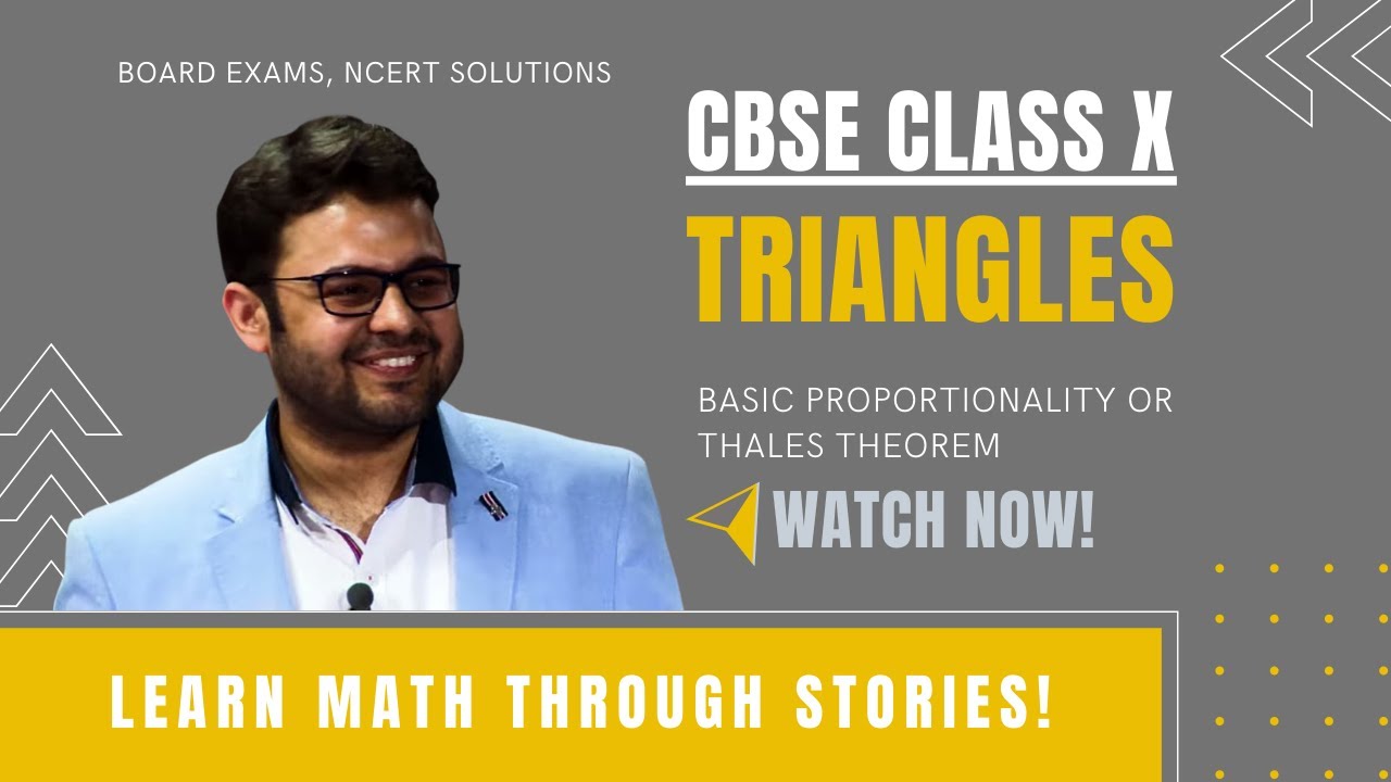 Basic Proportionality Or Thales Theorem Cbse Class 10 Maths 6655