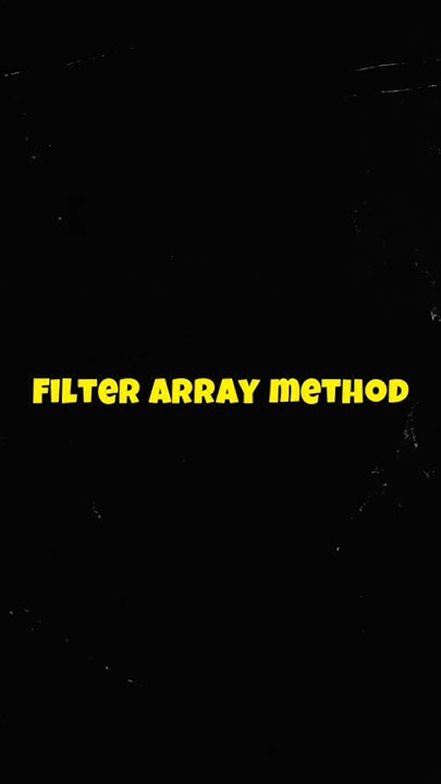 Javascript Filter Method🔥 Javascript Coding Javascripttutorial