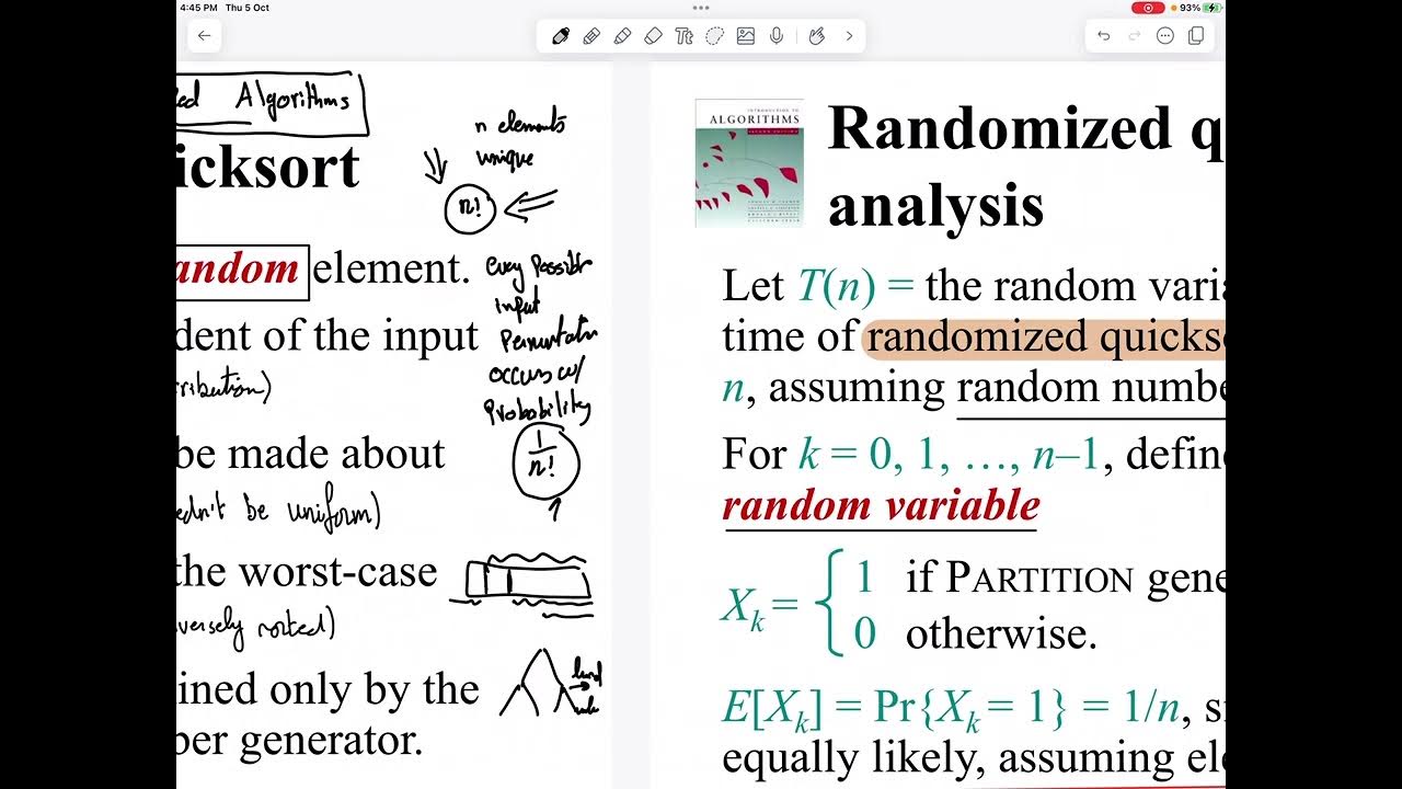 Lecture 6 Randomized Quicksort Youtube