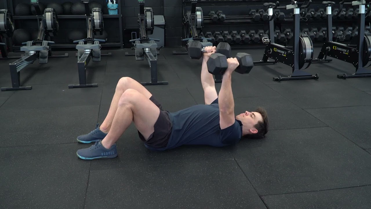 DB Floor Press - Neutral Grip - YouTube