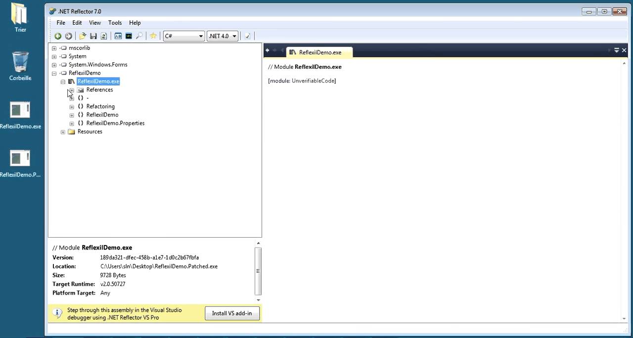 Playing with Reflexil 1.2 and Reflector 7 - YouTube