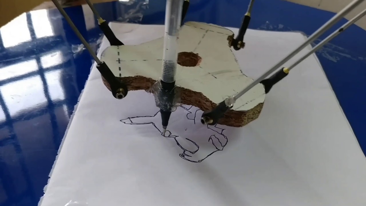 Sketching by DELTA ROBOT - YouTube