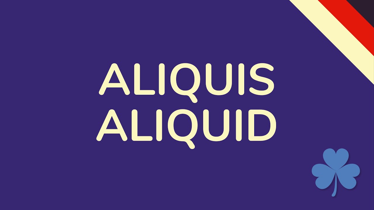 ALIQUIS ALIQUOD LATEIN (animiert) 🇩🇪 - YouTube