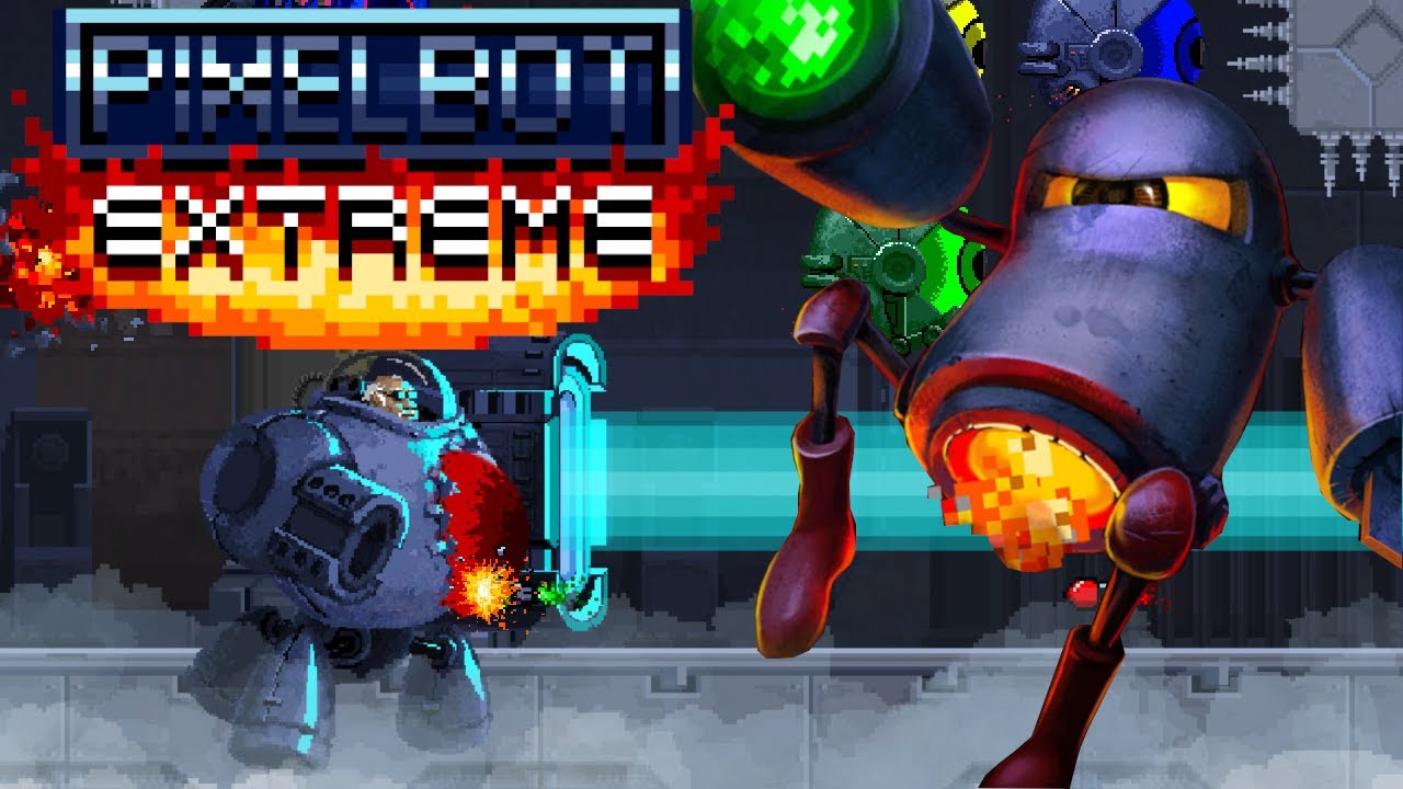Losing My SANITY In A Unforgiving SHOOT 'EM UP! - PixelBOT EXTREME! GAMEPLAY - YouTube