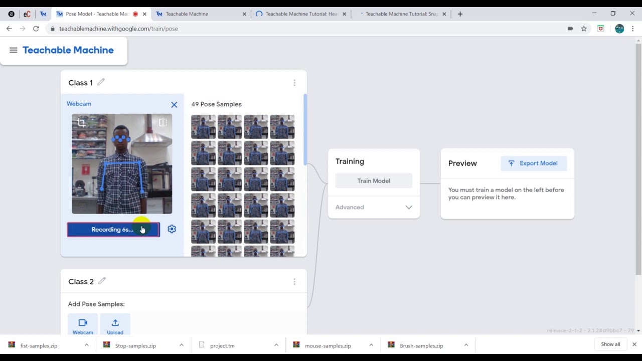 Teach a machine learning model to recognize poses- Updated - YouTube