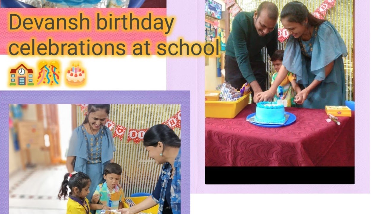 Devansh birthday celebrations at school 🏫🎊🎂😍||birthday celebrations||KD vlogs 1804 - YouTube