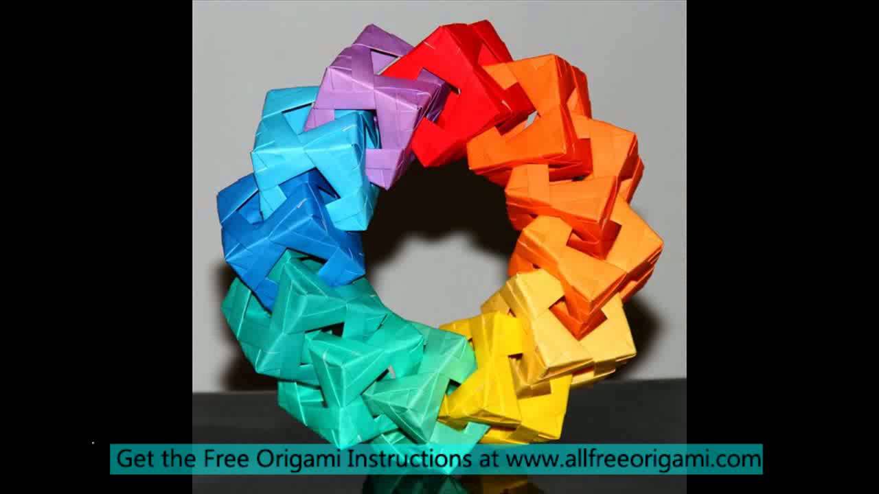modular origami cube diagram - YouTube