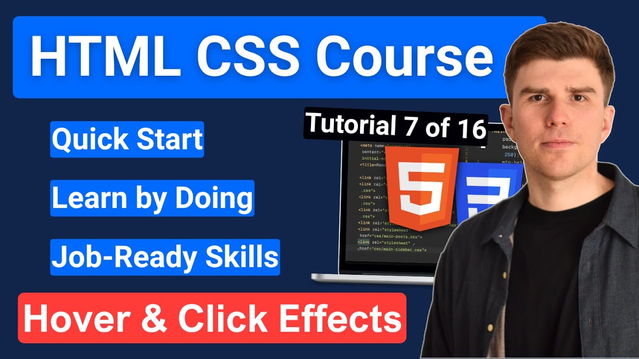 CSS Pseudo-Classes – Hover & Click Effects | 7 - YouTube