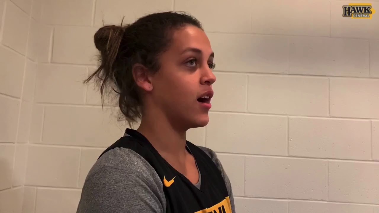 Iowa guard Gabbie Marshall | Big Ten/ACC Challenge pregame (12.3.19 ...