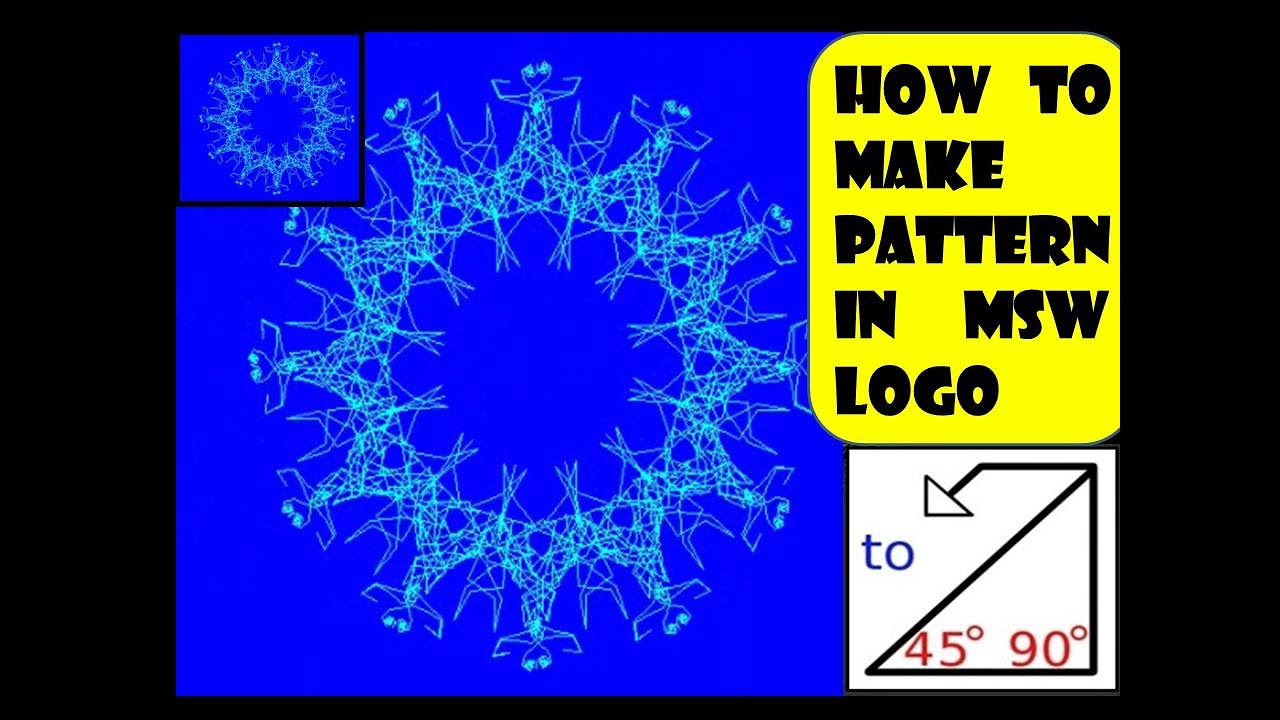How to make a Pattern in MSW Logo/MSW LOGO command for Pattern/MSW logo ...
