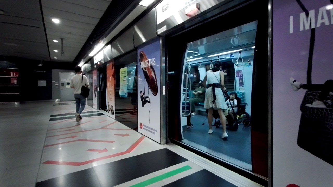 Singapore MRT ride from Buona Vista to Mountbatten train station (2 of ...