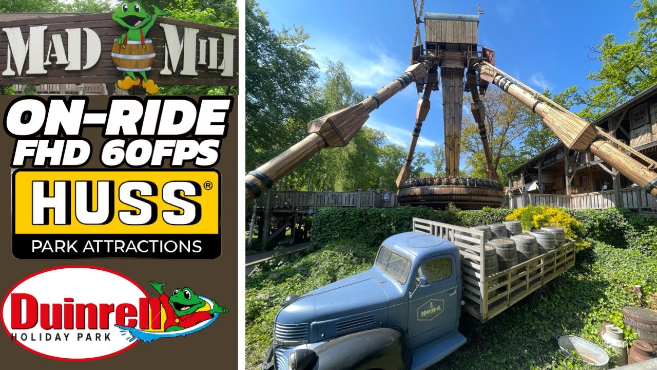 Mad Mill at Duinrell | POV OnRide - Full HD 2023 | HUSS Frisbee - YouTube