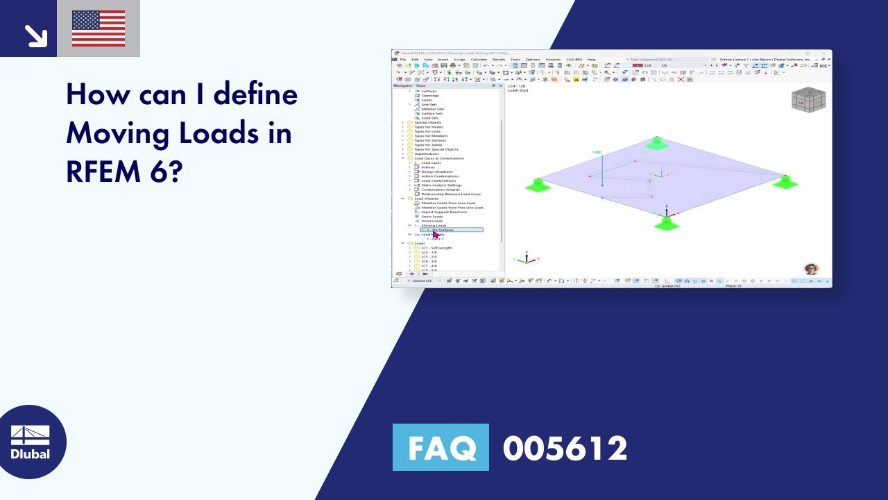 FAQ 005612 | How can I define Moving Loads in RFEM 6? - YouTube