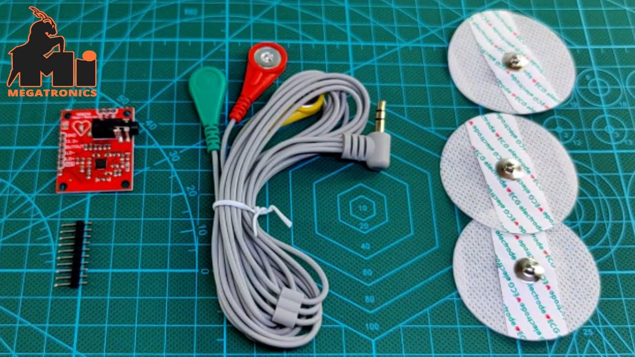 ECG2-G67 | AD8232 ECG Heart Pulse Monitor Kit Sensor Module - YouTube
