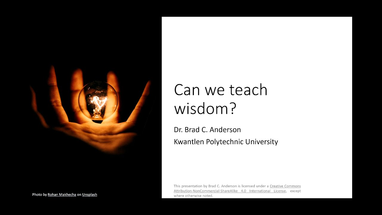 Can we teach wisdom? - YouTube