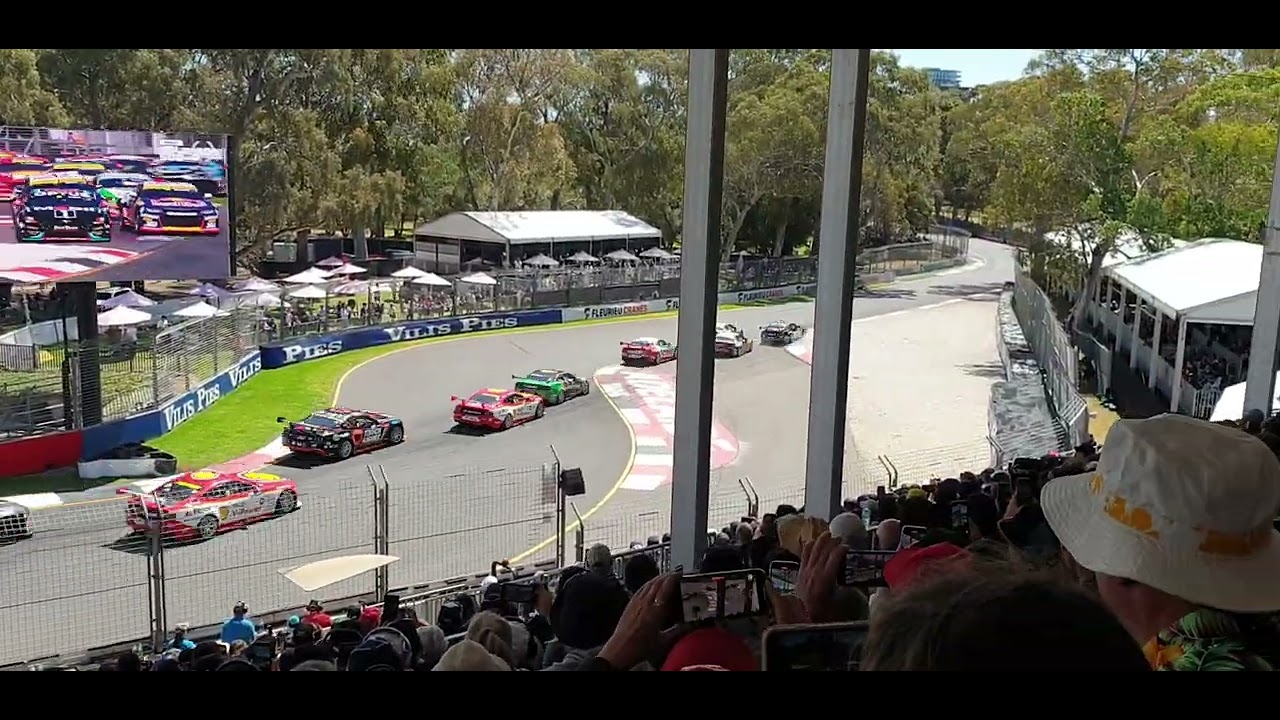 Supercars Race 24 start through Senna Chicane @VAILOAdelaide500 ...