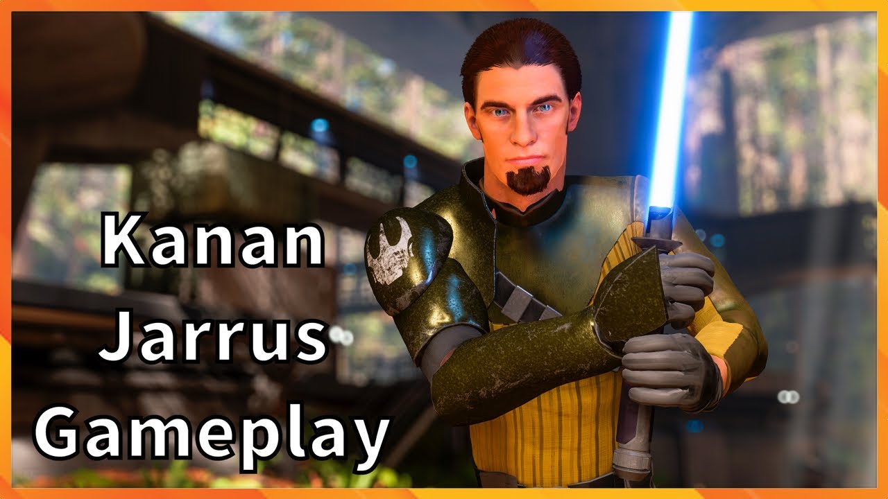 Kanan Jarrus Gameplay Star Wars Battlefront 2 - YouTube