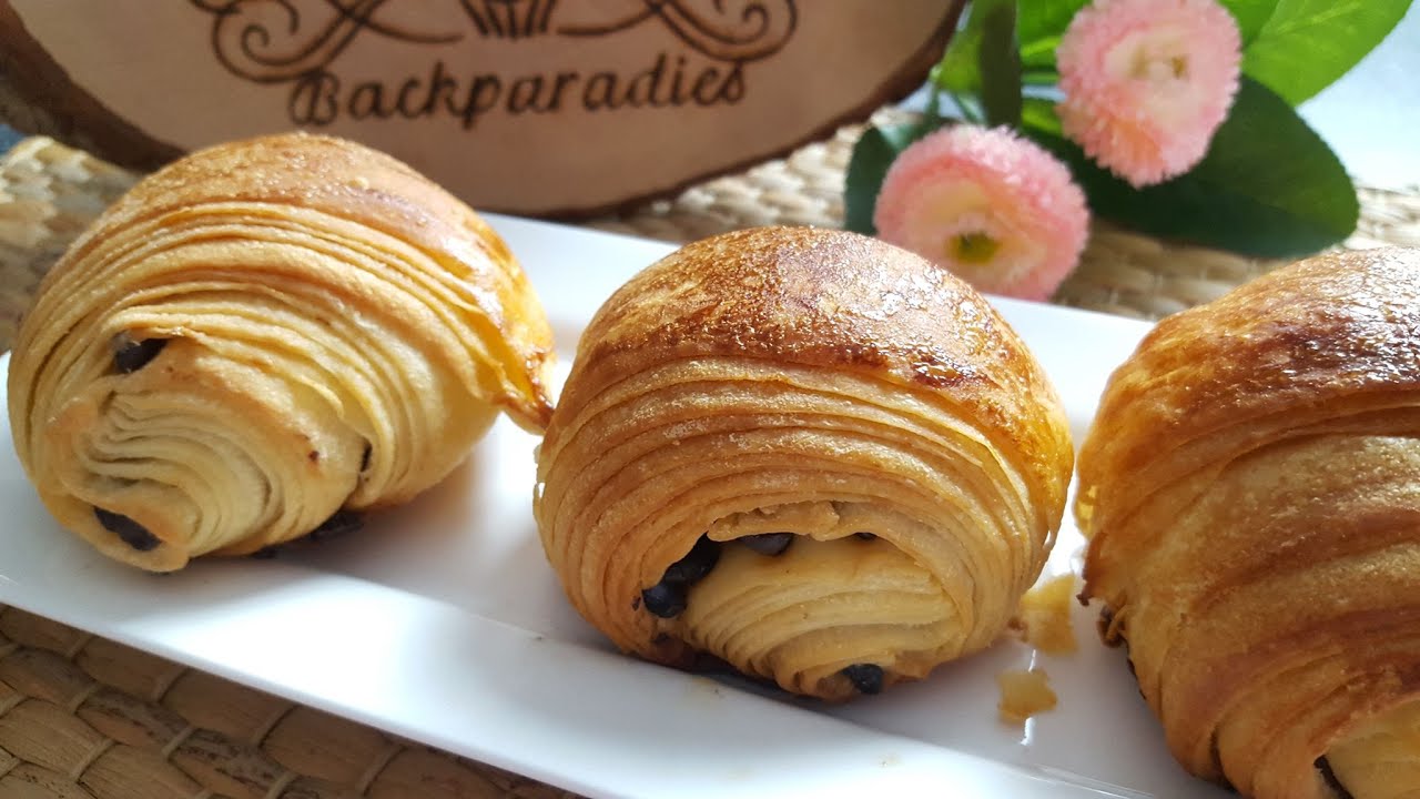 Selbstgemachte Schoko- Croissant ~mit feiner Blätterteig und ...