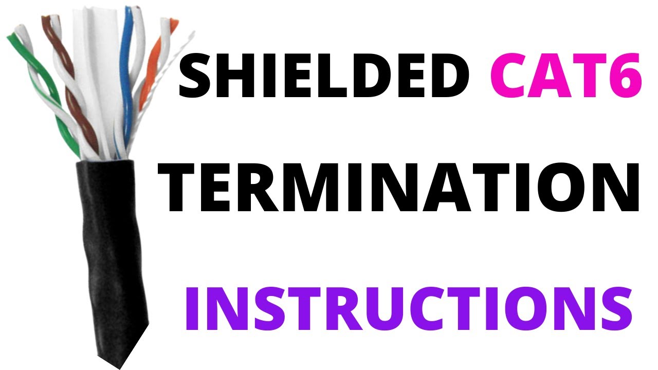 How to Terminate Cat6 Shielded Cable with an RJ45 Connector ( Large ...