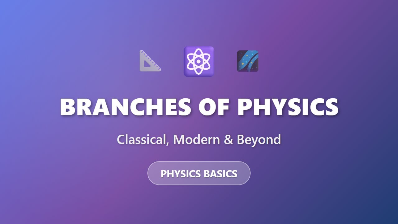 Branches of Physics: Classical, Modern & Beyond | Physics Basics for ...
