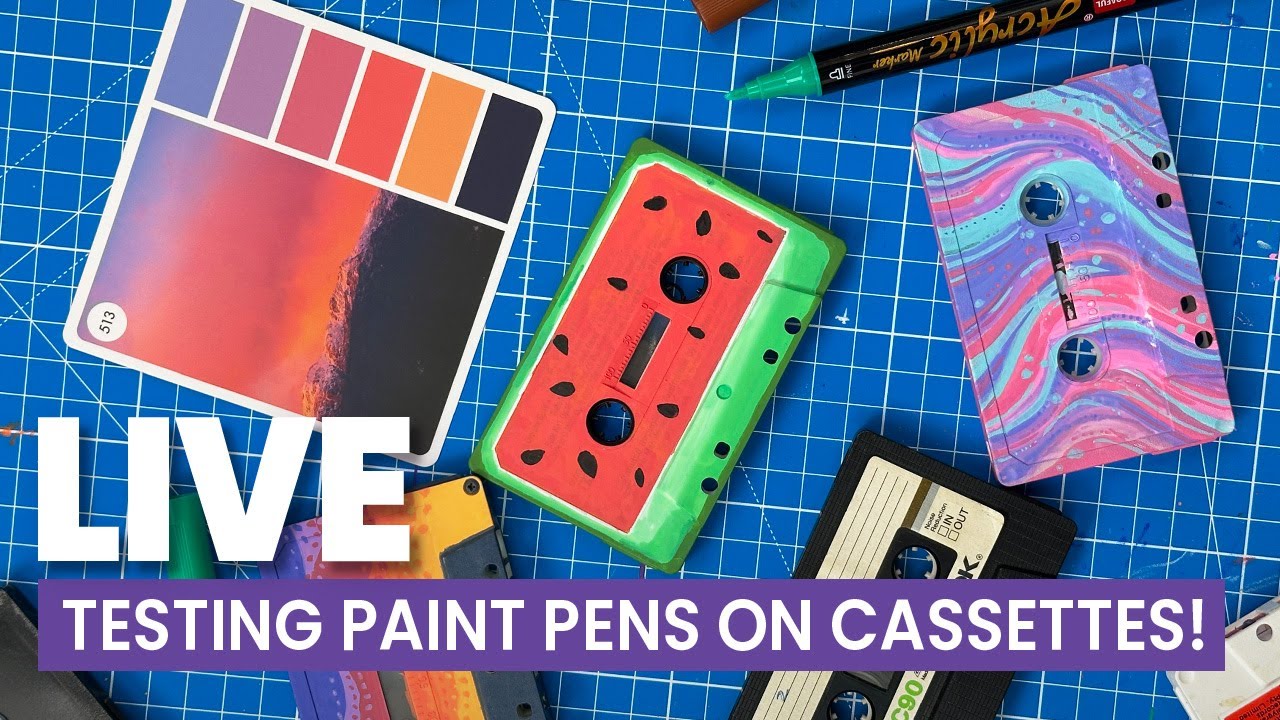 LIVE: Testing paint pens on cassettes! - YouTube