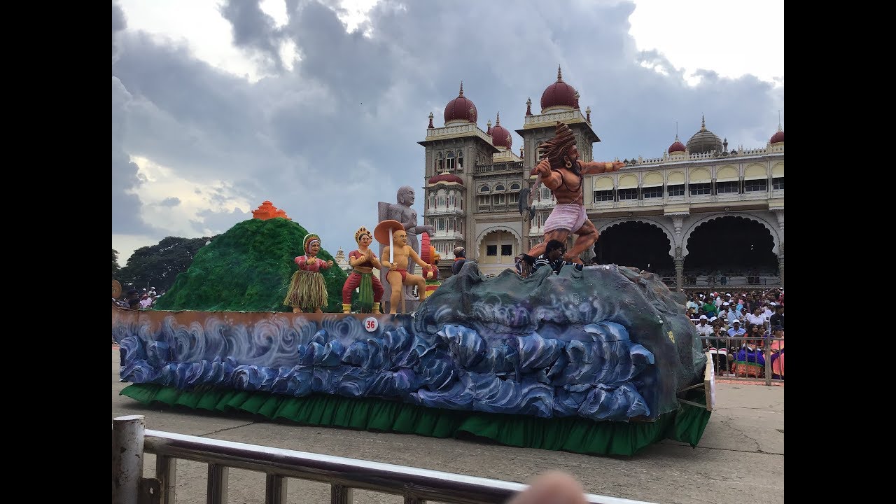 MYSORE DASARA JAMBOO SAVARI 2018 -TABLEAUX PART I ( H D) - YouTube