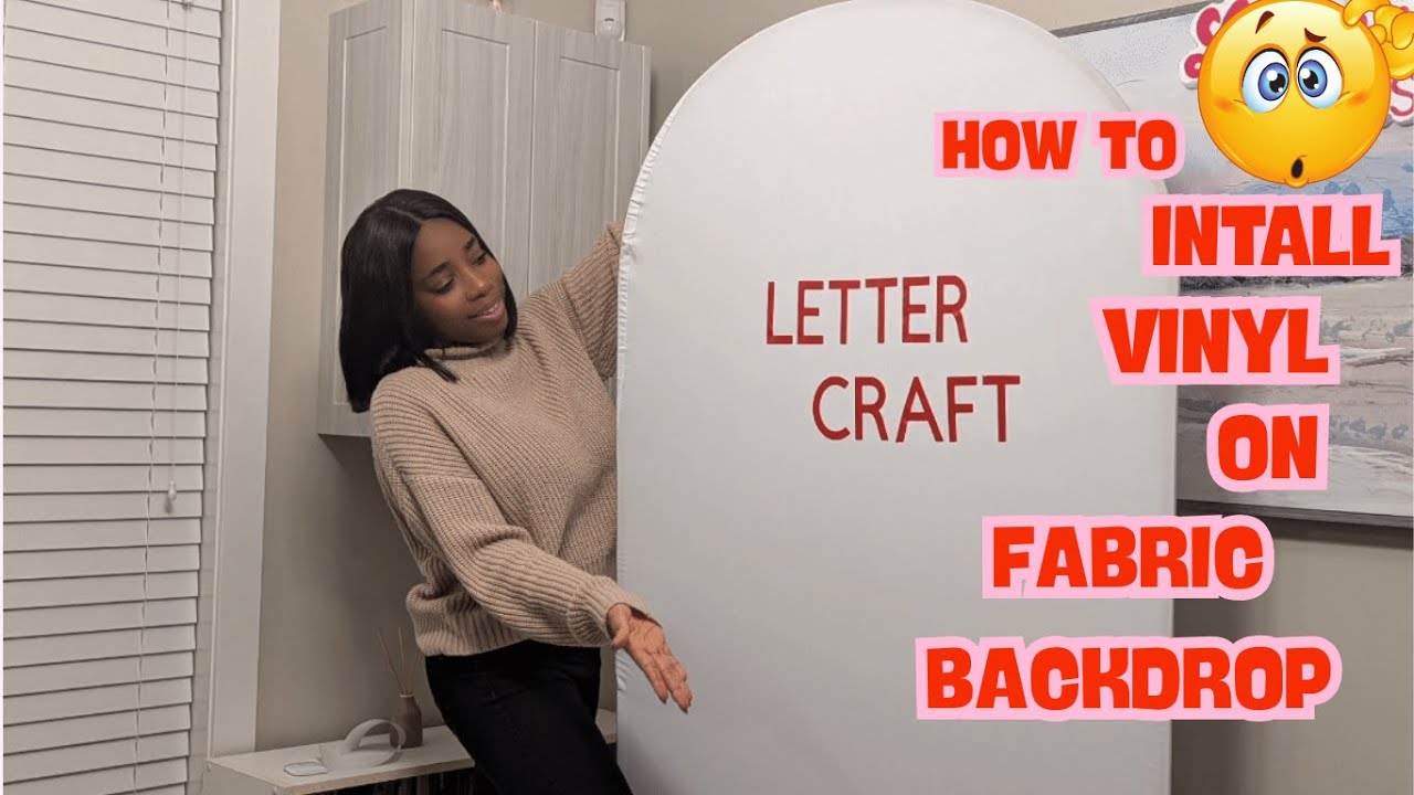 How to Install Vinyl on Fabric Backdrop - YouTube