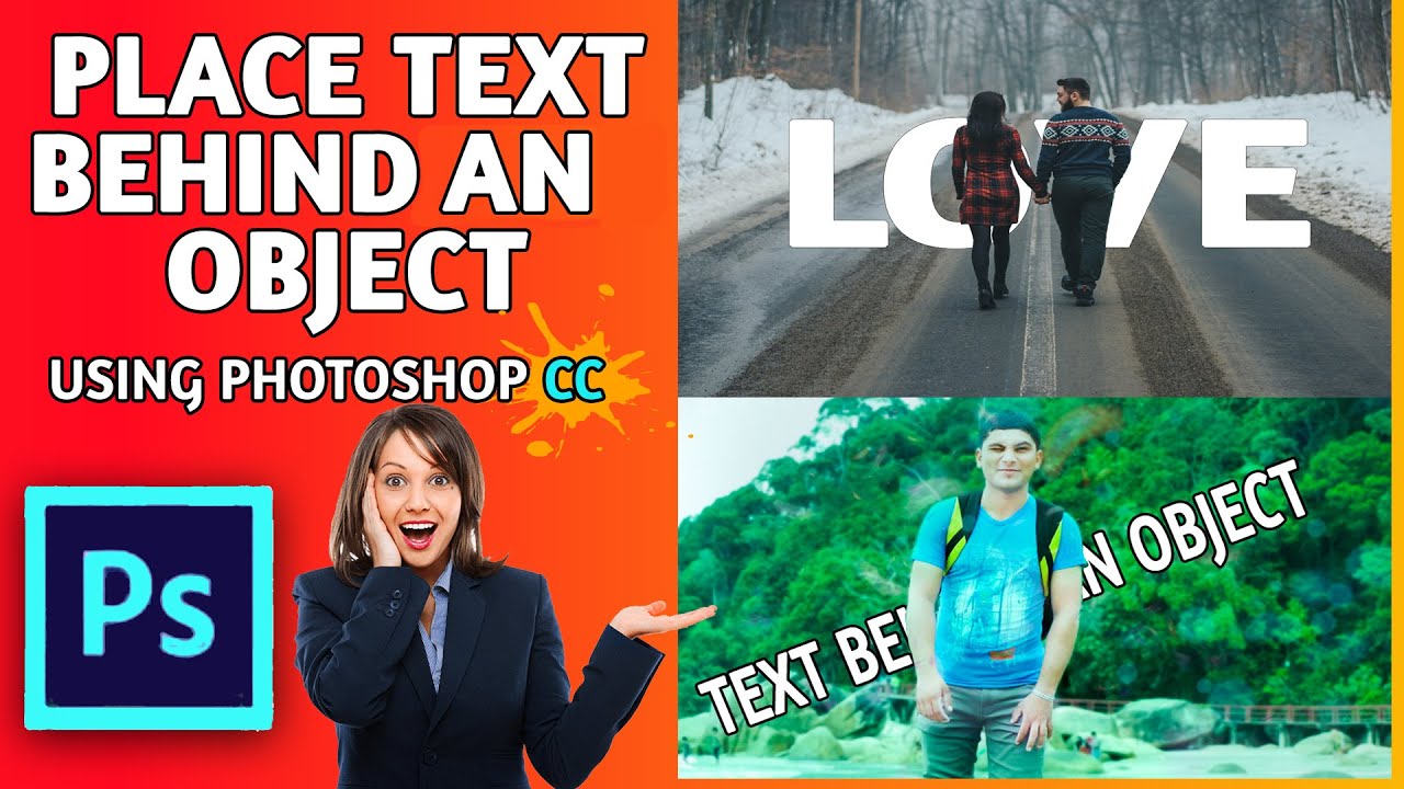 How To Place Text Behind An Object Using Photoshop CC,CS6 2020 ...