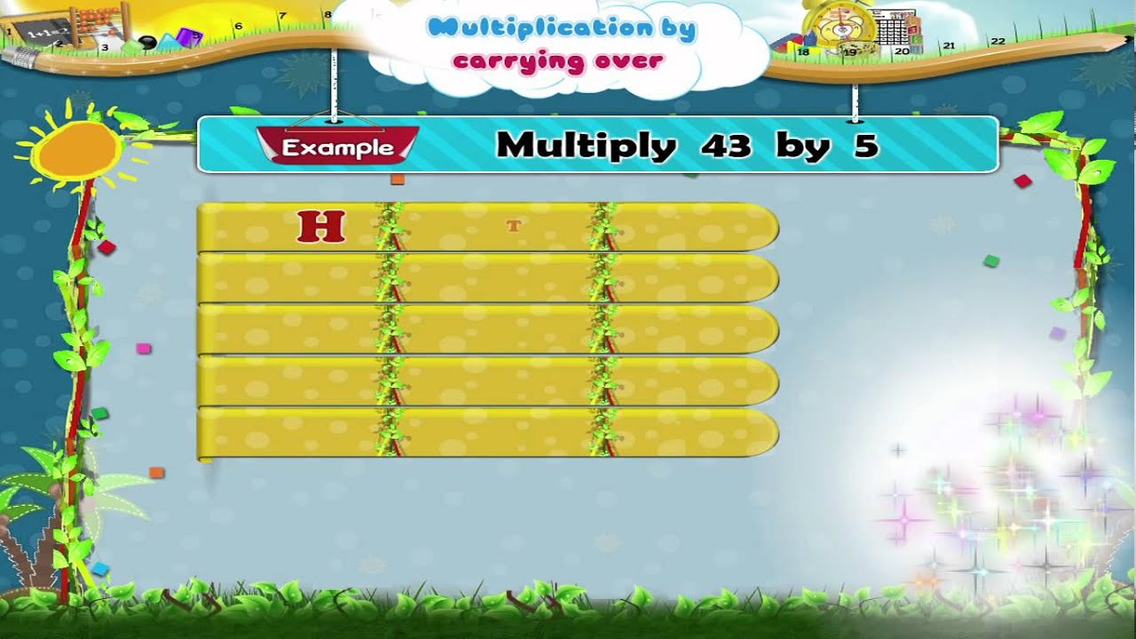 Learn Grade 3 - Maths - Multiplication By Carrying Over - YouTube